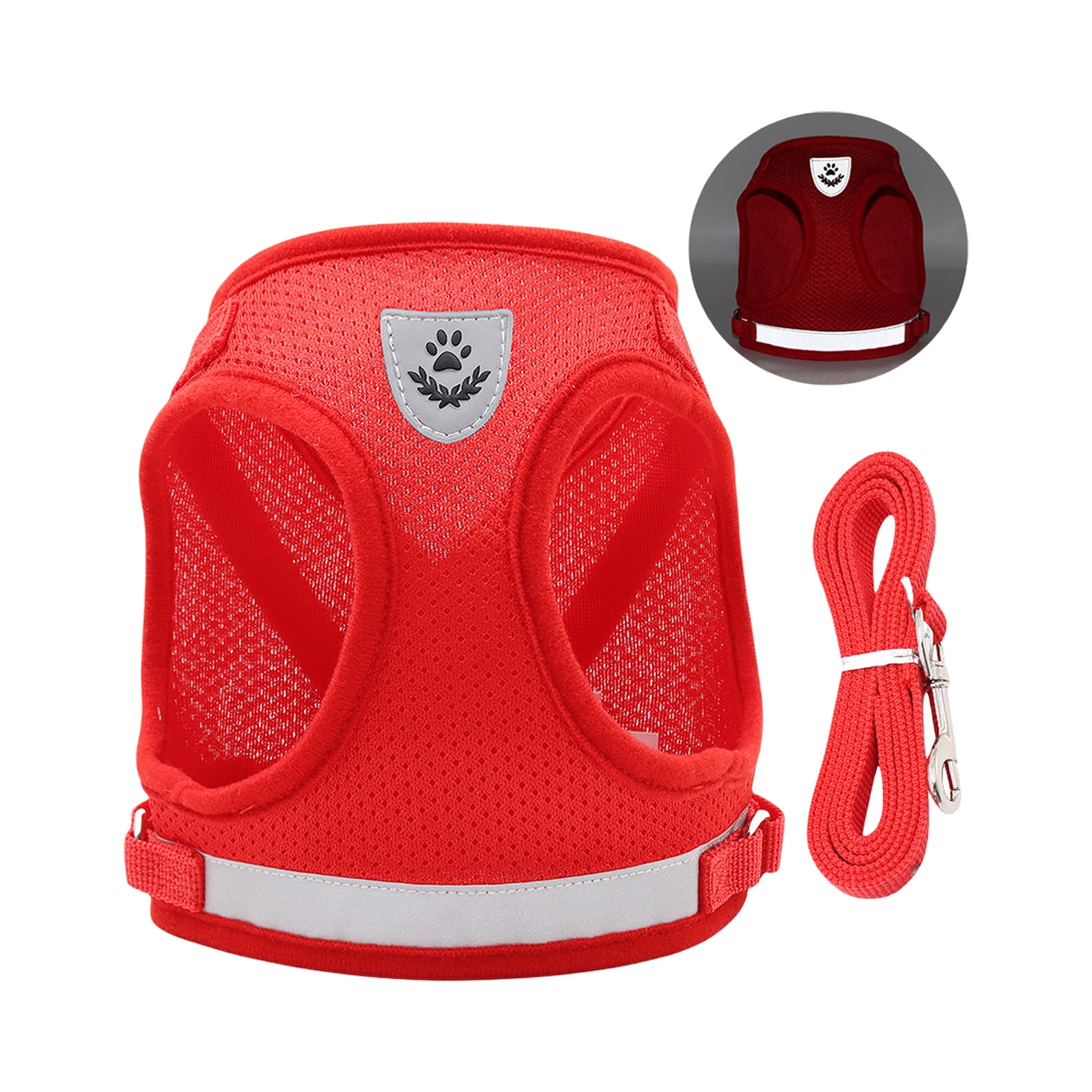 Dog Harness with Breathable Net Vest & Strap for Small Dogs, Secure ...