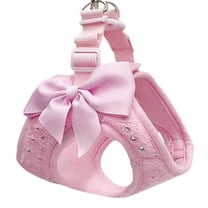 Pink Girl Dog Harness Small Cute Puppy Harness with Bow, Bust 16.53 ...