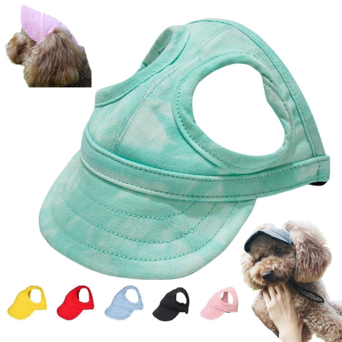Dog Hat Canvas Dog Sun Hat Dog Baseball Cap, 2024 New Tie Dye Summer ...