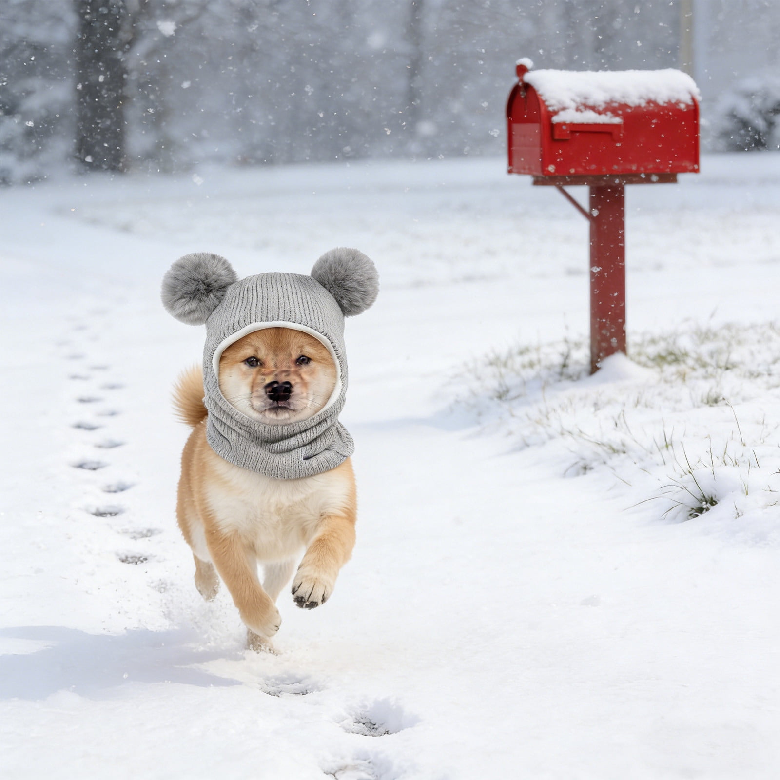 Dog Hat Knitted Warm Beanie for Medium Large Dogs, Pet Costume ...