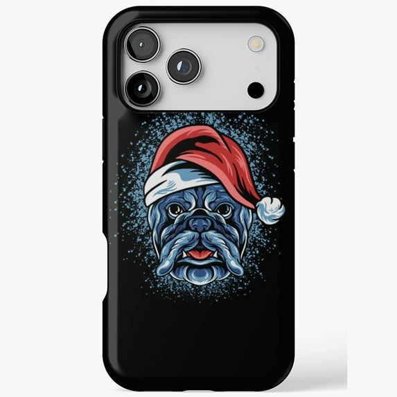 Dog Head Christmas Grandpa Hat Xmas Protective Case for iPhone 11 12 13 ...