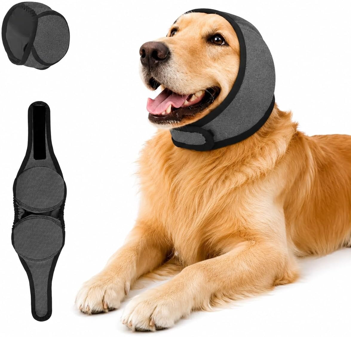 Dog Head Wrap - Quiet Ears for Anxiety, Waterproof Dog Calming Hood, No ...