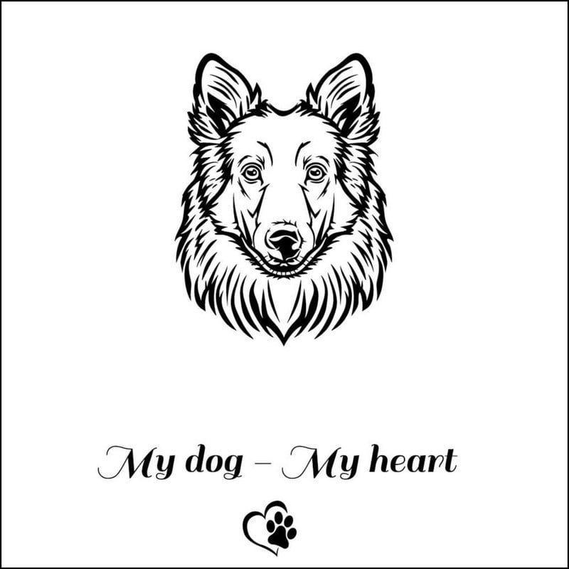 My Dog - My Heart - Belgian Sheepdog - Framed Wall Art for Dog Lovers ...