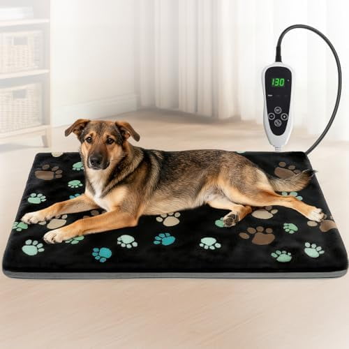 Dog Heating Pad 32x20in with Smart Thermostat Switch and Power Line ...