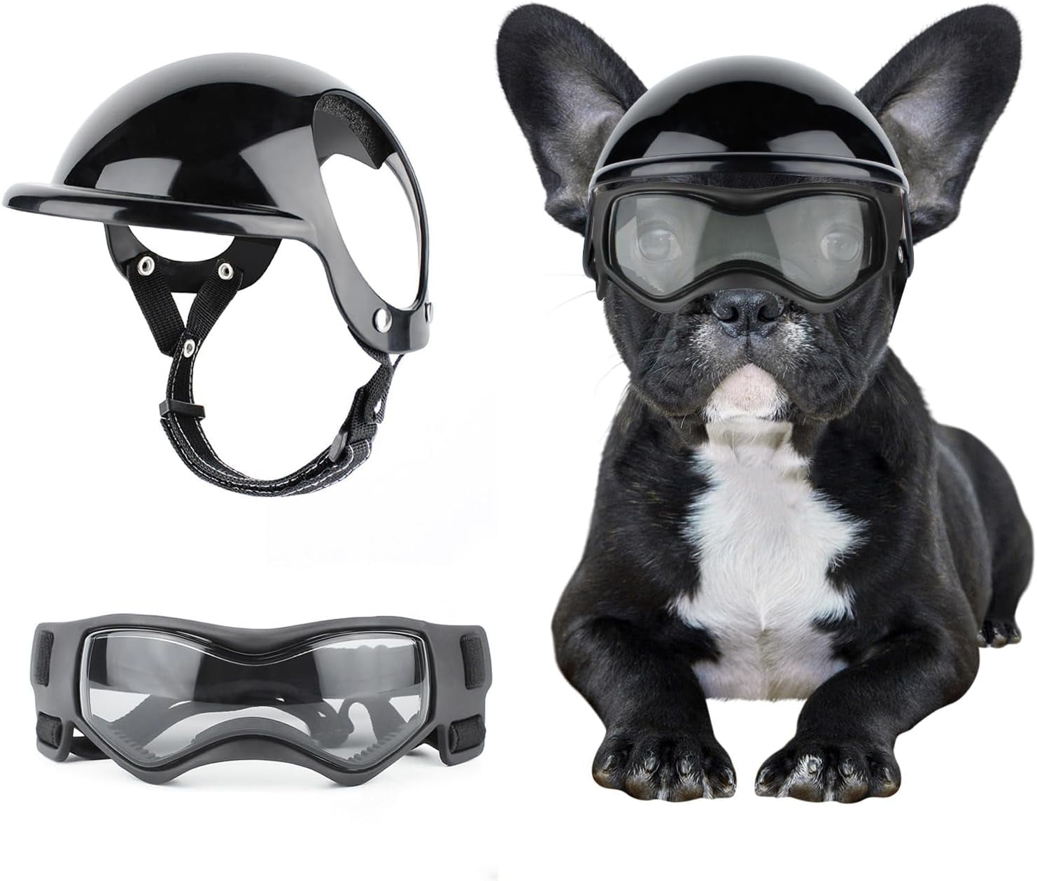 Dog Helmet and Dog Goggles for Small Dogs - Dog Goggles Pet Motorcycle ...