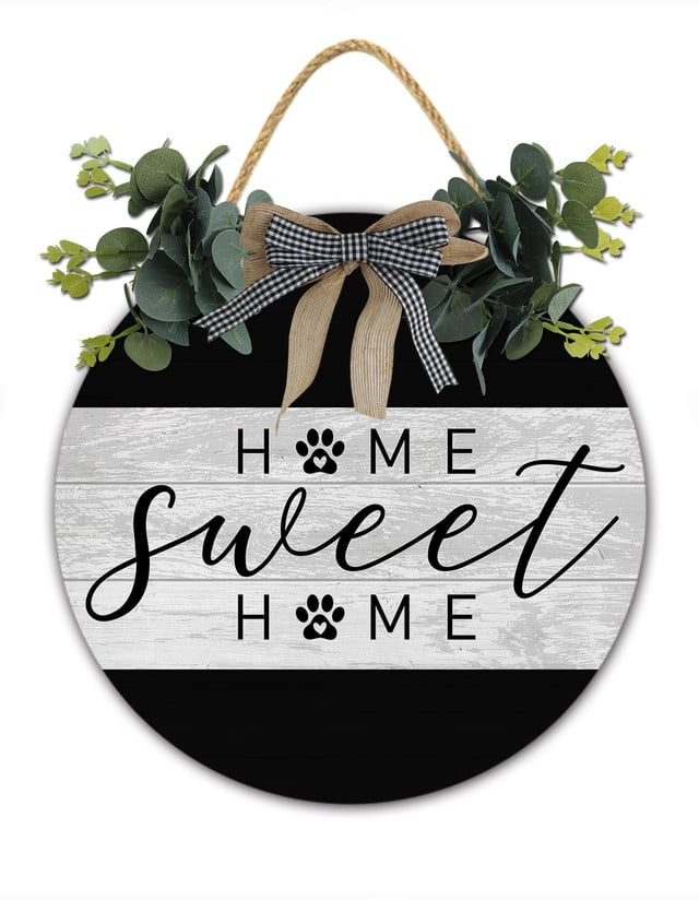 Dog Home Sweet Home Sign Dog Welcome Sign for Home Porch Decor Dog Sign ...