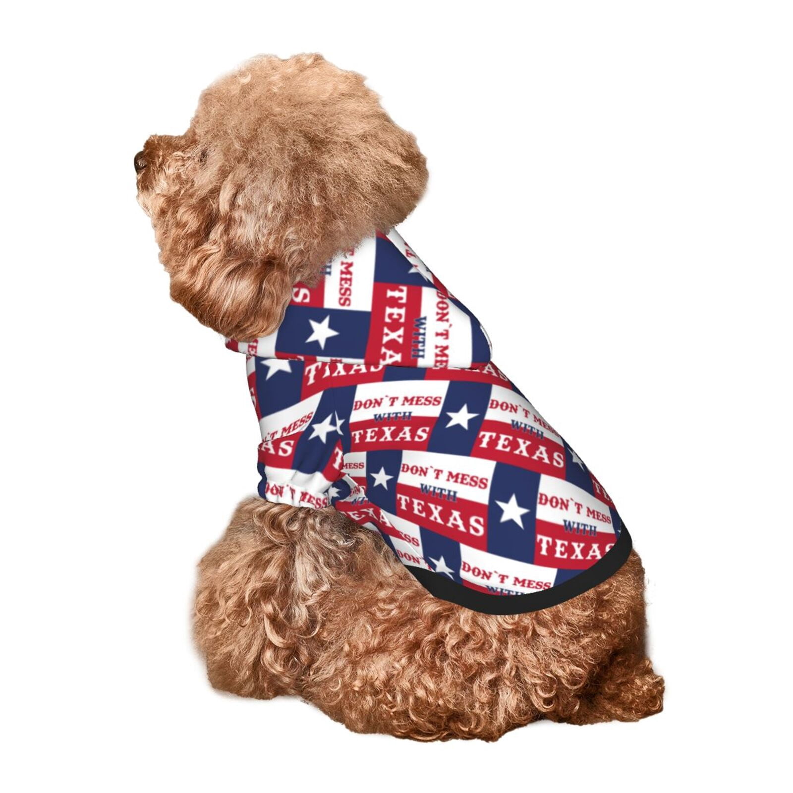 Dog Hoodie Don'T Mess With Texas Flag Dog Winter Clothes for Small Dogs ...