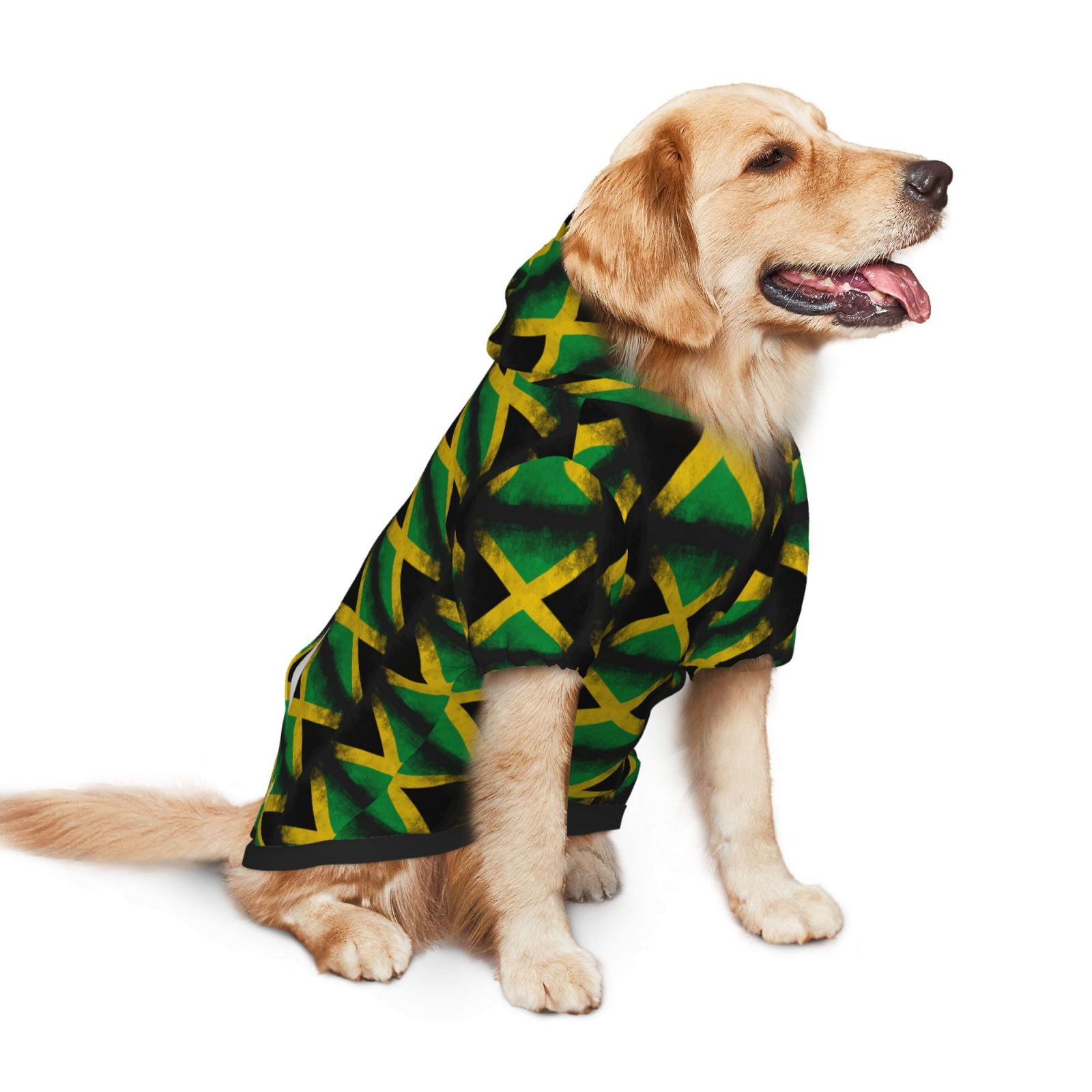 Dog Hoodie Pet Clothes Jamaica Flag Jamaican Print Sweater Sweatshirts ...