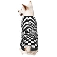Dog Hoodie Sweatshirts Bulge Checkerboard Pet Clothes Hoodies with Hat ...