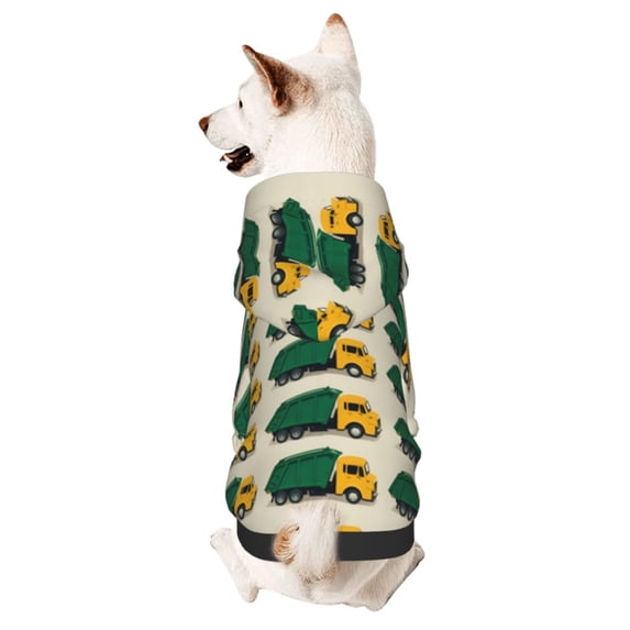 Dog Hoodie Sweatshirts Cartoon Garbage Truck Pet Clothes Hoodies with ...