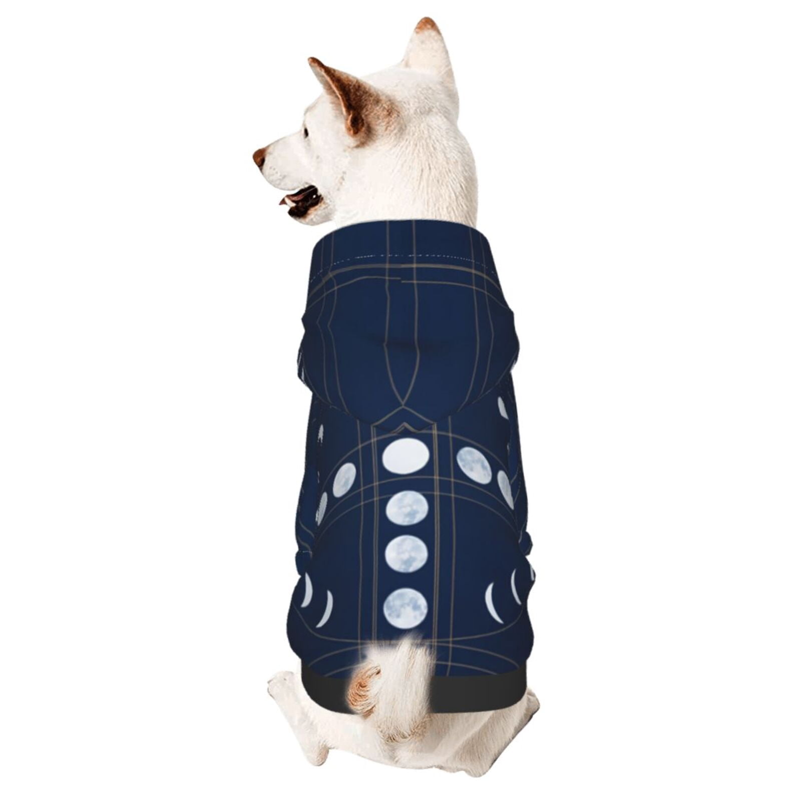 Dog Hoodie Sweatshirts Moon Phase Pattern Pet Clothes Hoodies with Hat ...