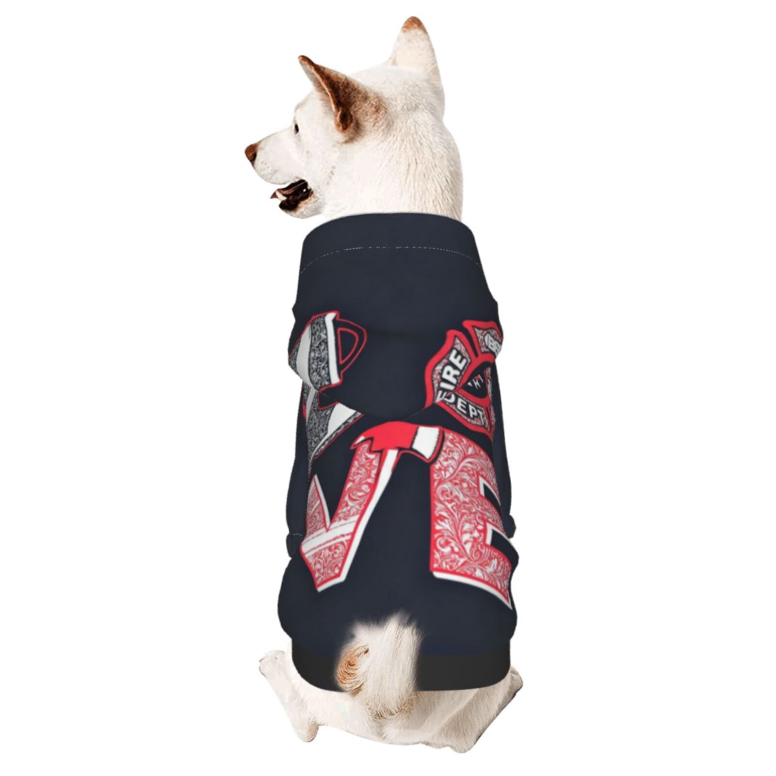 Dog Hoodies Sweatshirts Love Firefighter Small Dogs Puppy Clothes Coat ...