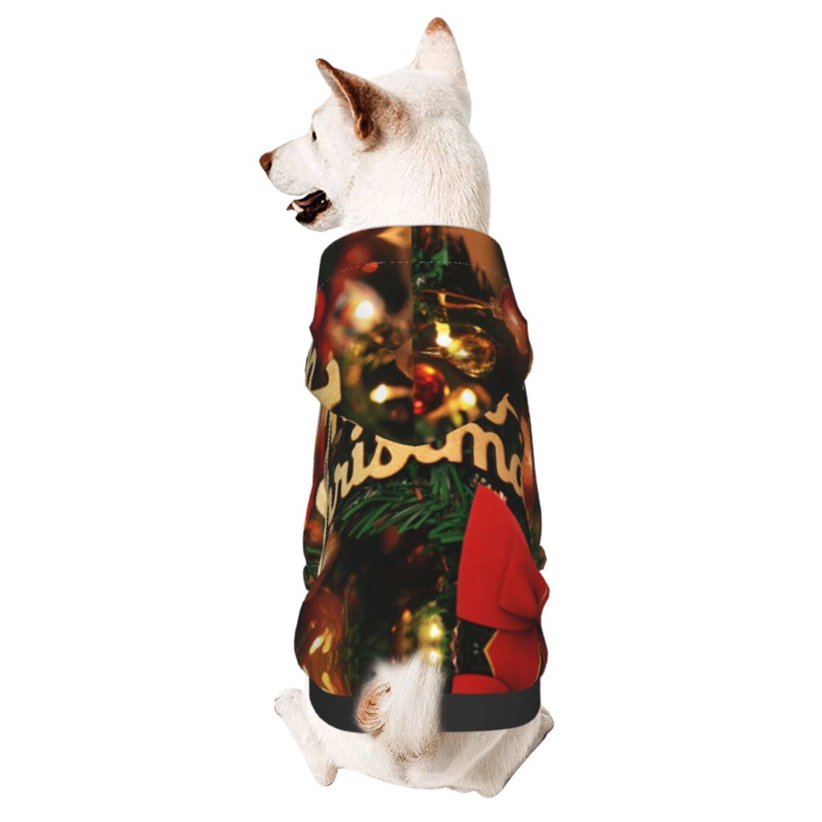 Dog Hoodies Sweatshirts Merry Christmas Pattern Small Dogs Puppy ...