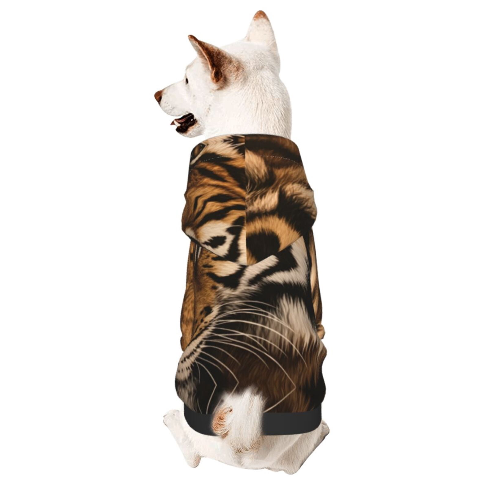 Dog Hoodies Sweatshirts Orange Tiger Stripes Animal Print Small Dogs ...