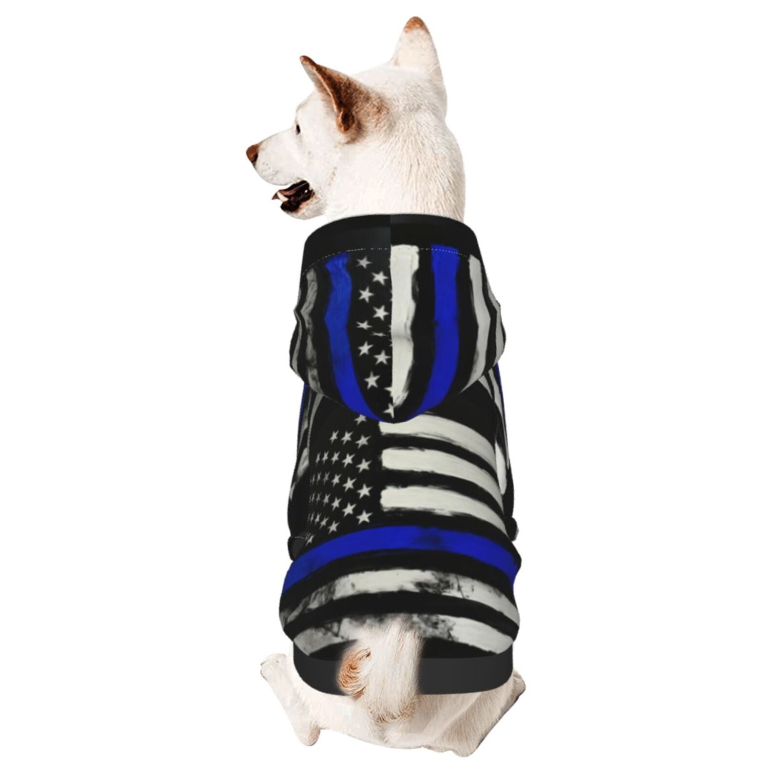Dog Hoodies Sweatshirts Thin Blue Line Small Dogs Puppy Clothes Coat X ...