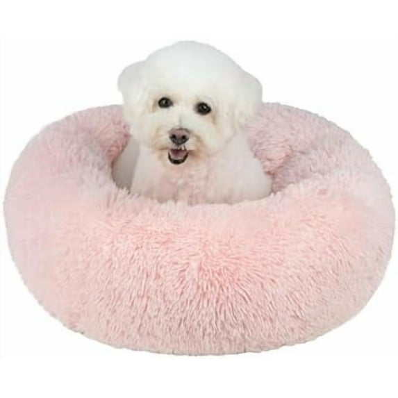Dog House Bed Crate Mat Tent Indoor Round Soft Plush for Small, Medium ...