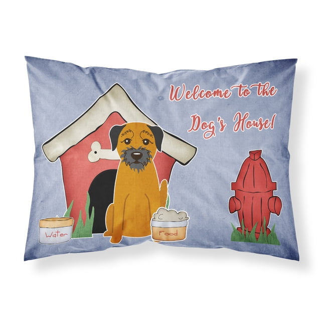 Dog House Collection Border Terrier Fabric Standard Pillowcase ...