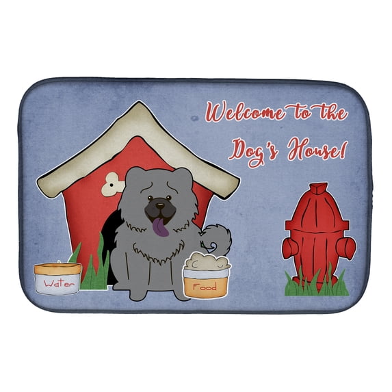 Dog House Collection Chow Chow Blue Dish Drying Mat - Walmart.com