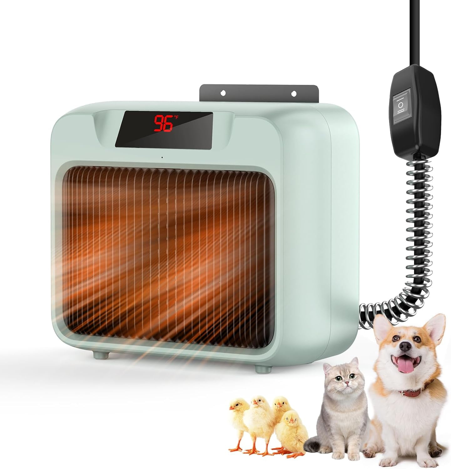 Dog House Heater for Outdoor & Indoor Use - 600W/300W Safe & Efficient ...