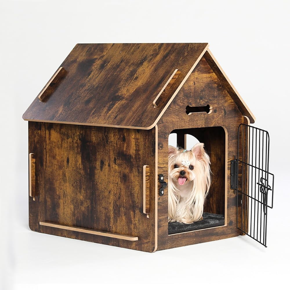 Dog House Indoor for Small Dogs or Cats, Cozy Wooden Design, Small ...