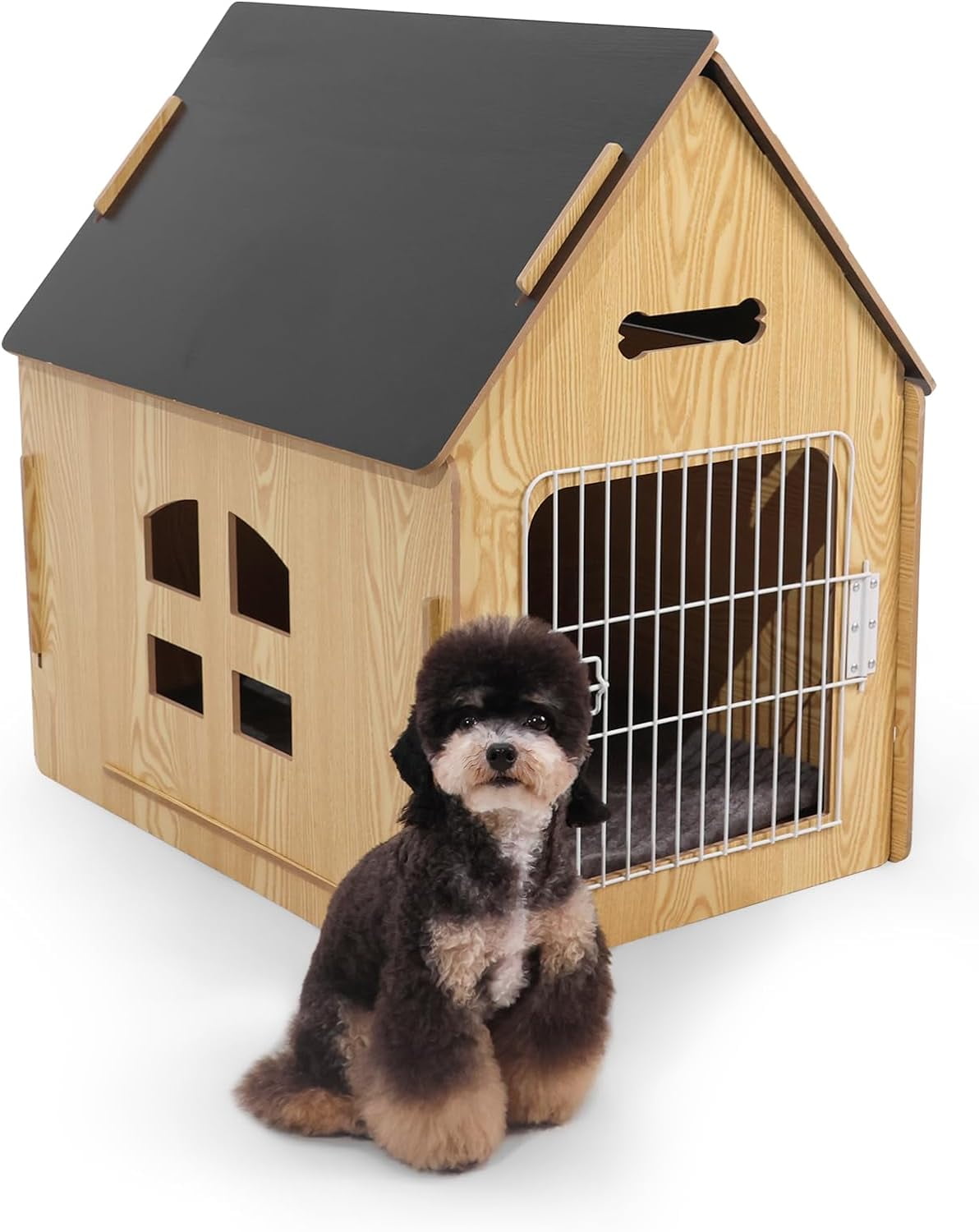 Dog House Indoor for Small Dogs or Cats, Cozy Wooden Design, Small ...