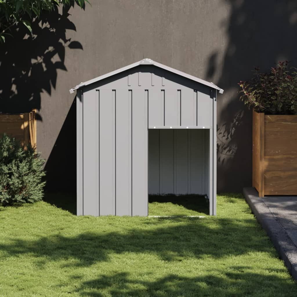 Dog House with Roof Light Gray 46.1"x40.6"x48.4" Galvanized Steel - Walmart.com