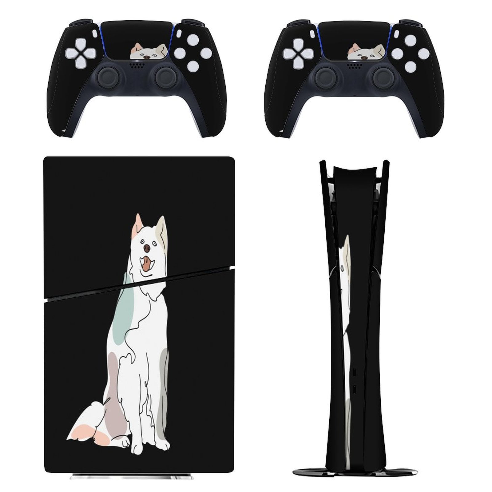 Dog Husky PS5/PS5 Slim Digital Disc Skin Sticker For Console And ...
