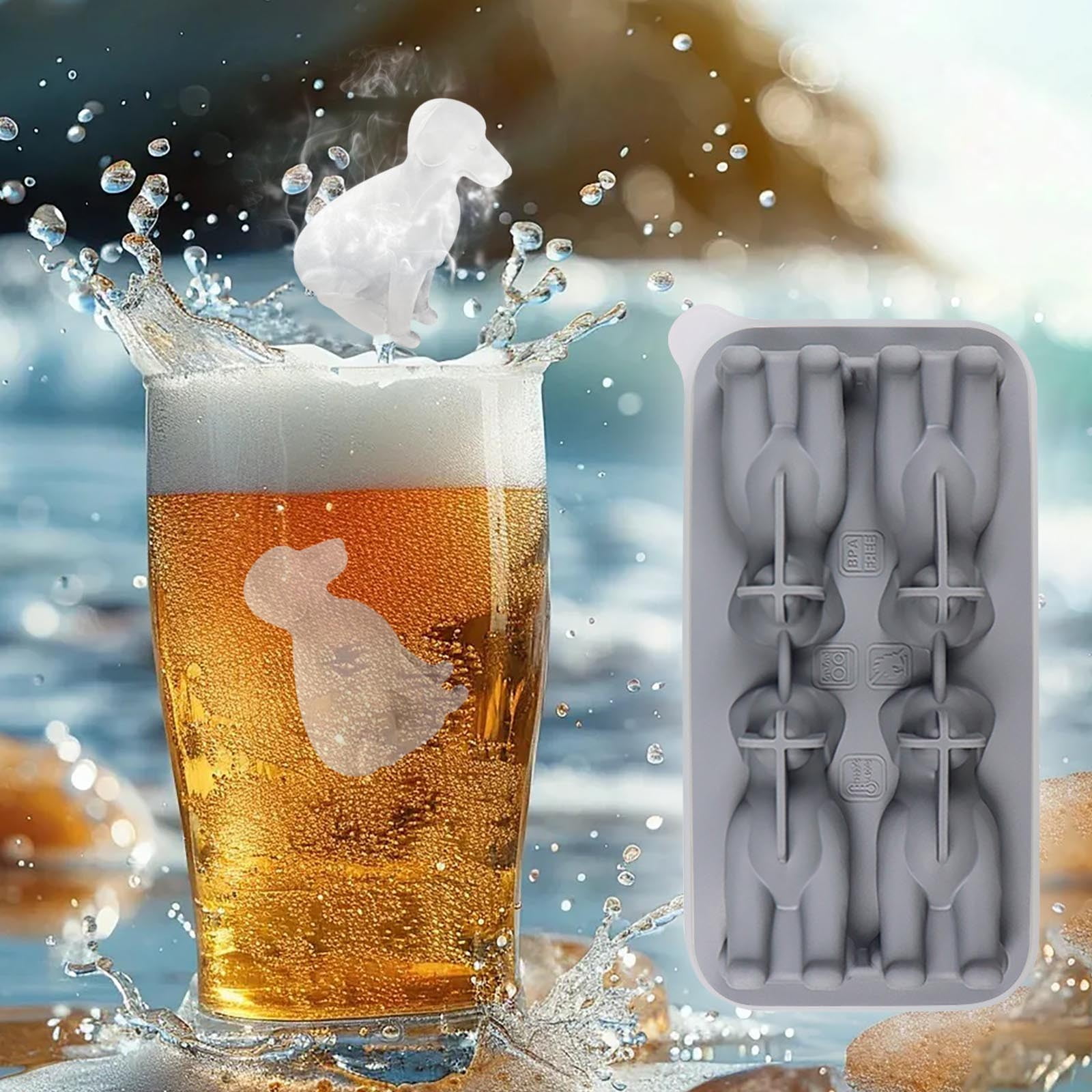 Dog Ice Block Tray Mold Ice Trays, Cute Ice Block Molds for Whiskey, 4 ...