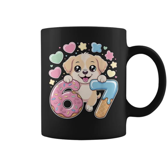 Dog Ice Cream Drip Cool Meme Six Seven Humor Coffee Mugs - Walmart.com