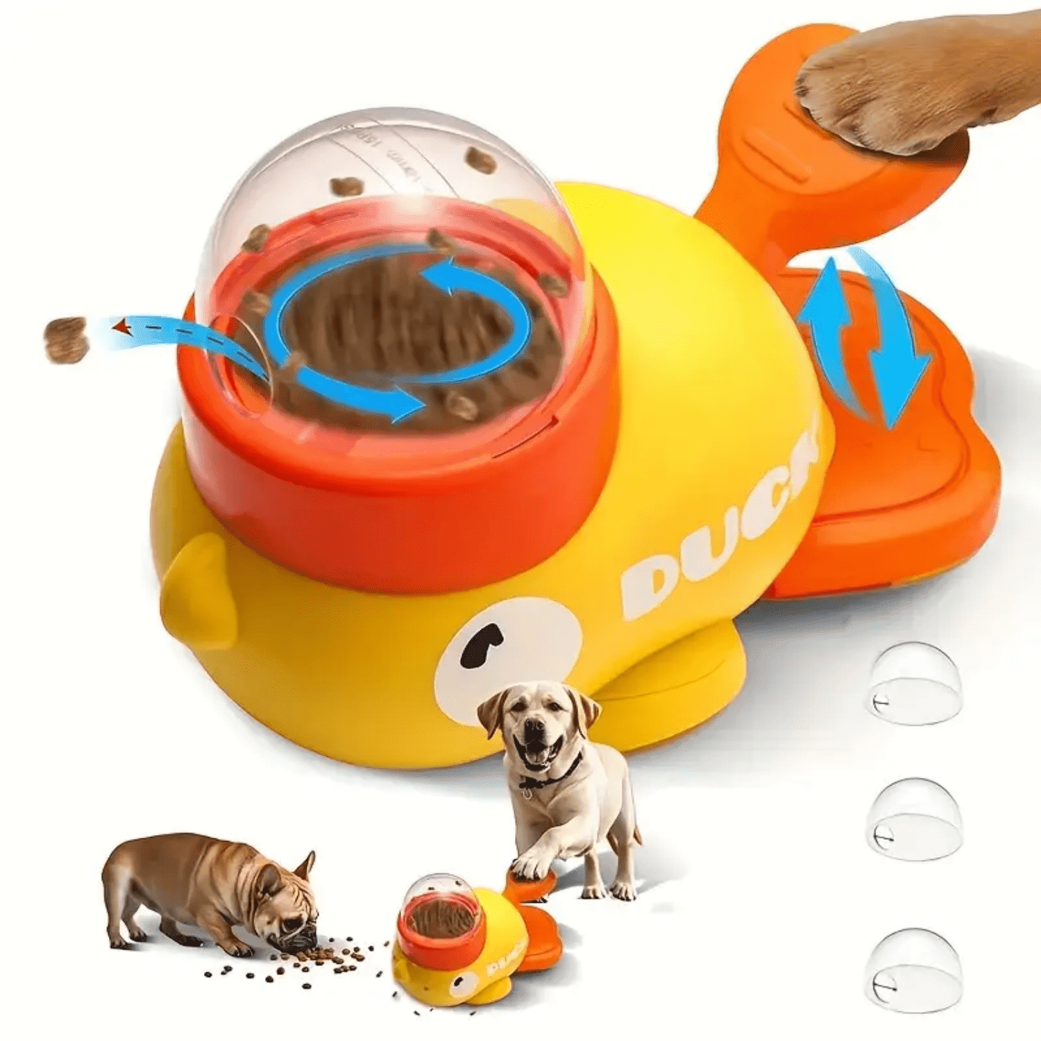 Dog Interactive Treat Dispenser Toy, Food Puzzle Slow Feeder, 2-in-1 ...