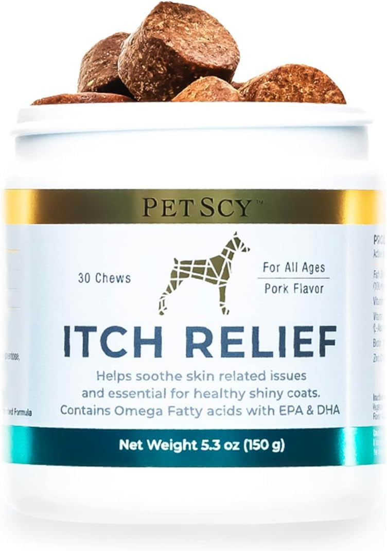 Dog Itch Relief Chews with Omega 3 Fatty Acids, EPA & DHA | Itch Relief ...