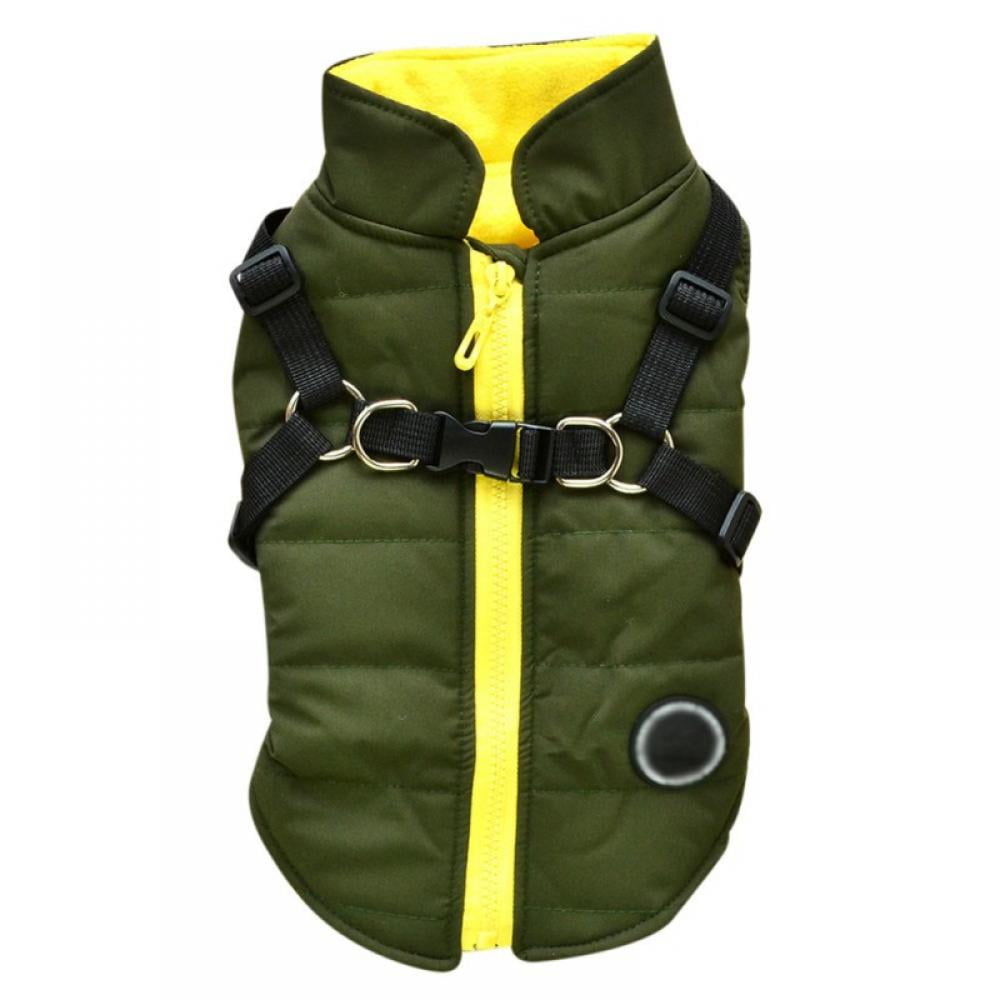 Dog Jacket - Warm Zip Up Dog Vest Jacket Winter Water Resistant Small ...