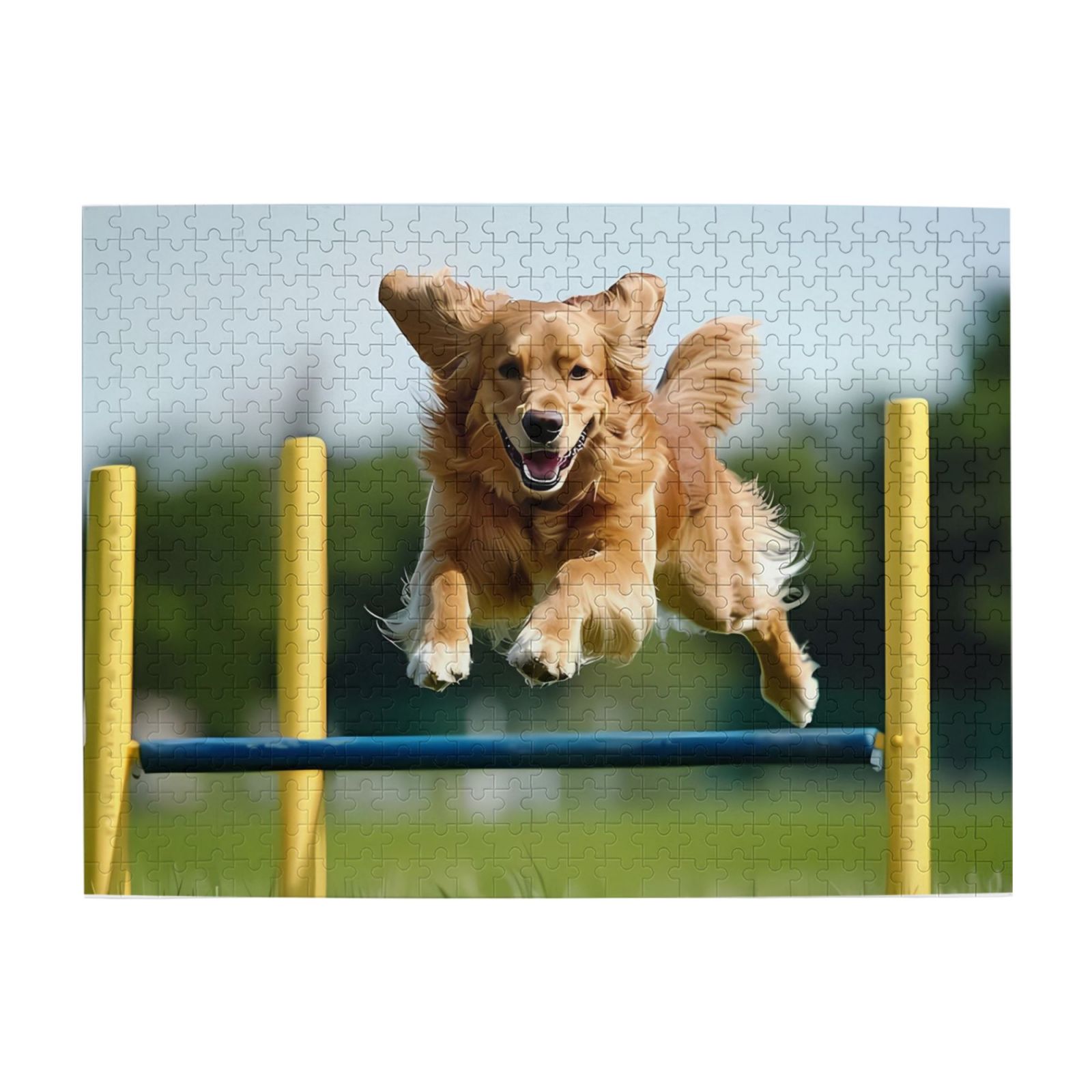 Dog Jumping Agility Hurdle 500-Piece Wooden Jigsaw Puzzle for Adults ...