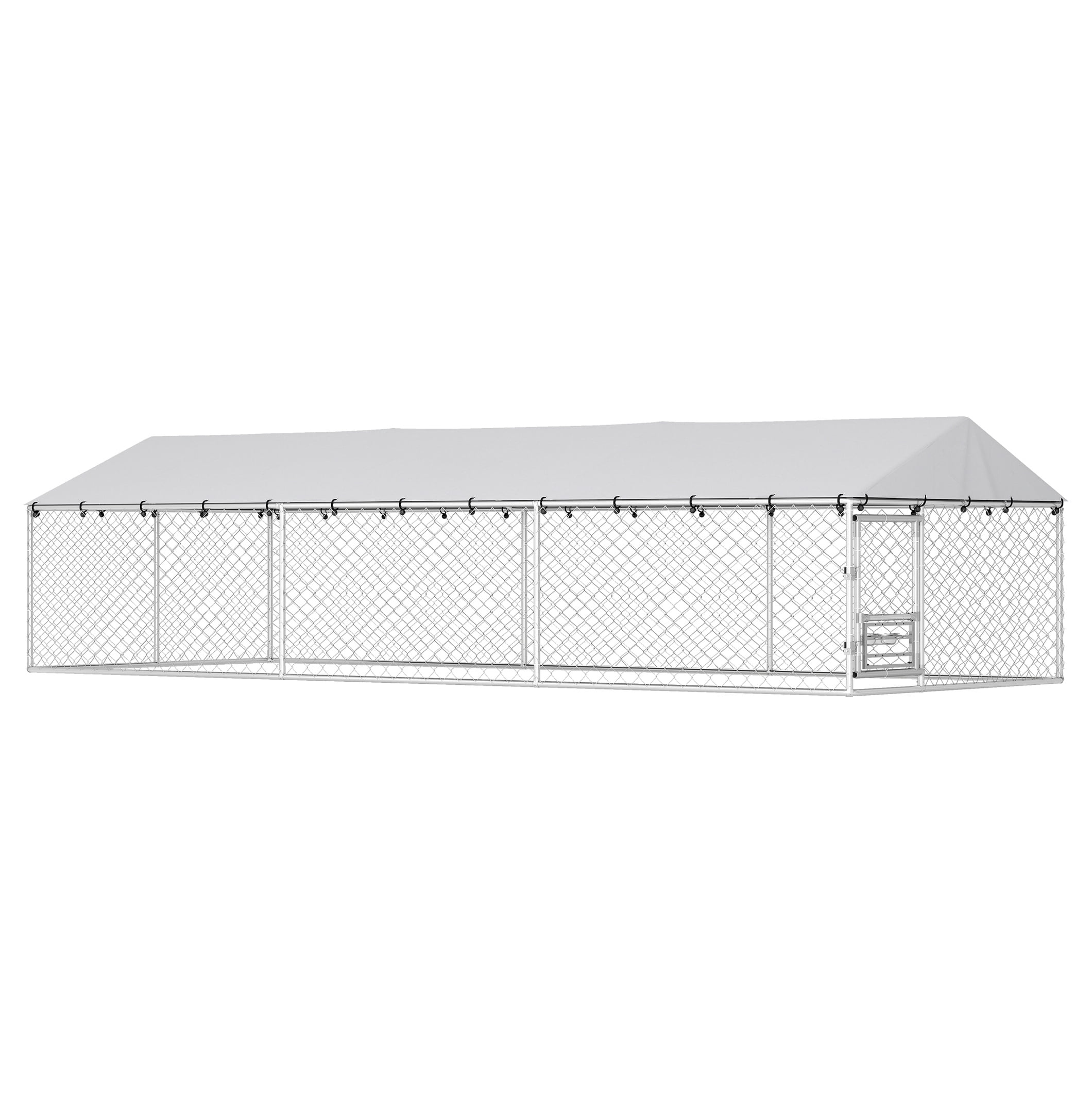 Dog Kennel Outdoor Run 20x7.5x5ft - Waterproof UV-Resist Steel Dog Pen ...