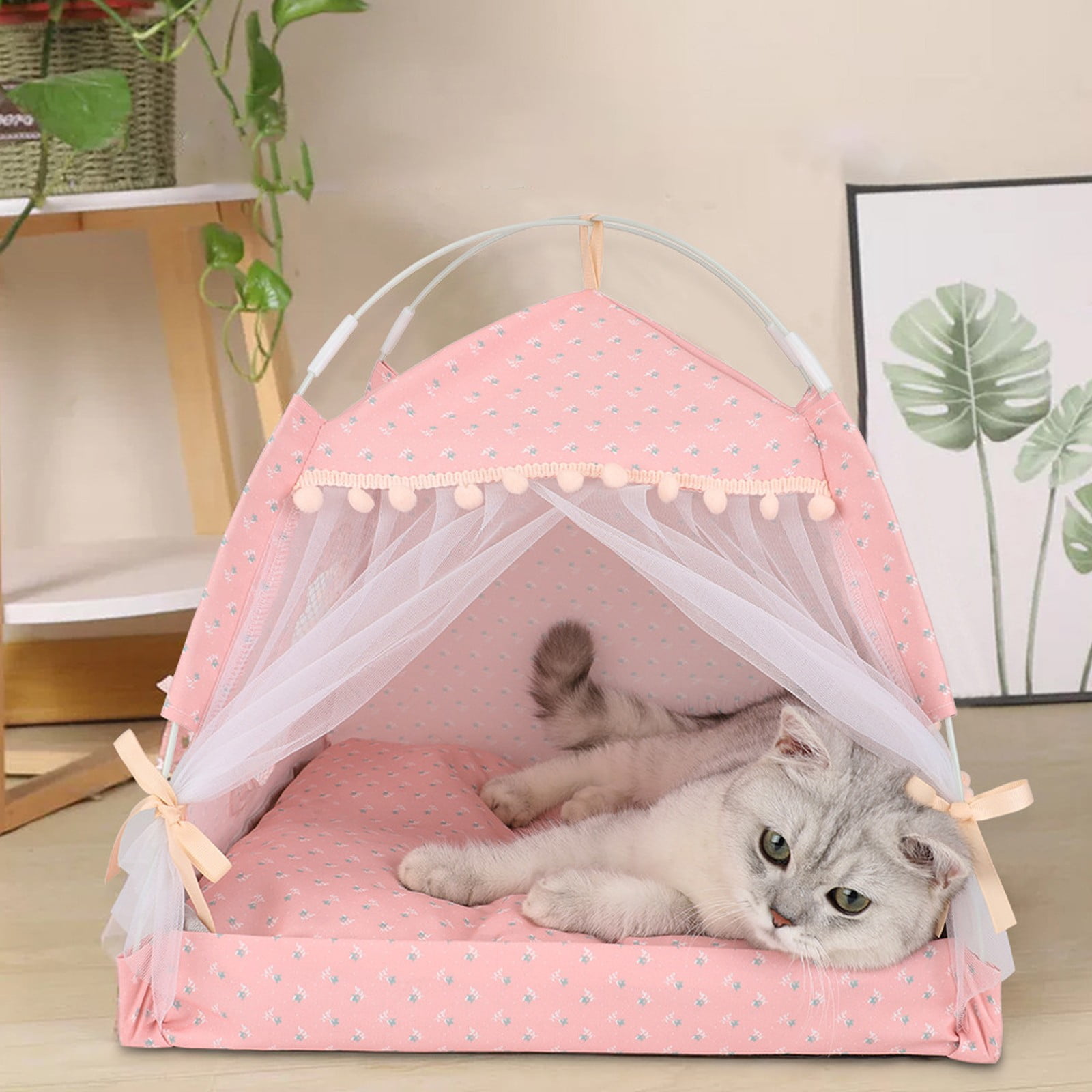 Dog Kennel – Pet Tent | Semi-Enclosed Cooler Mat, Foldable Cloth House ...