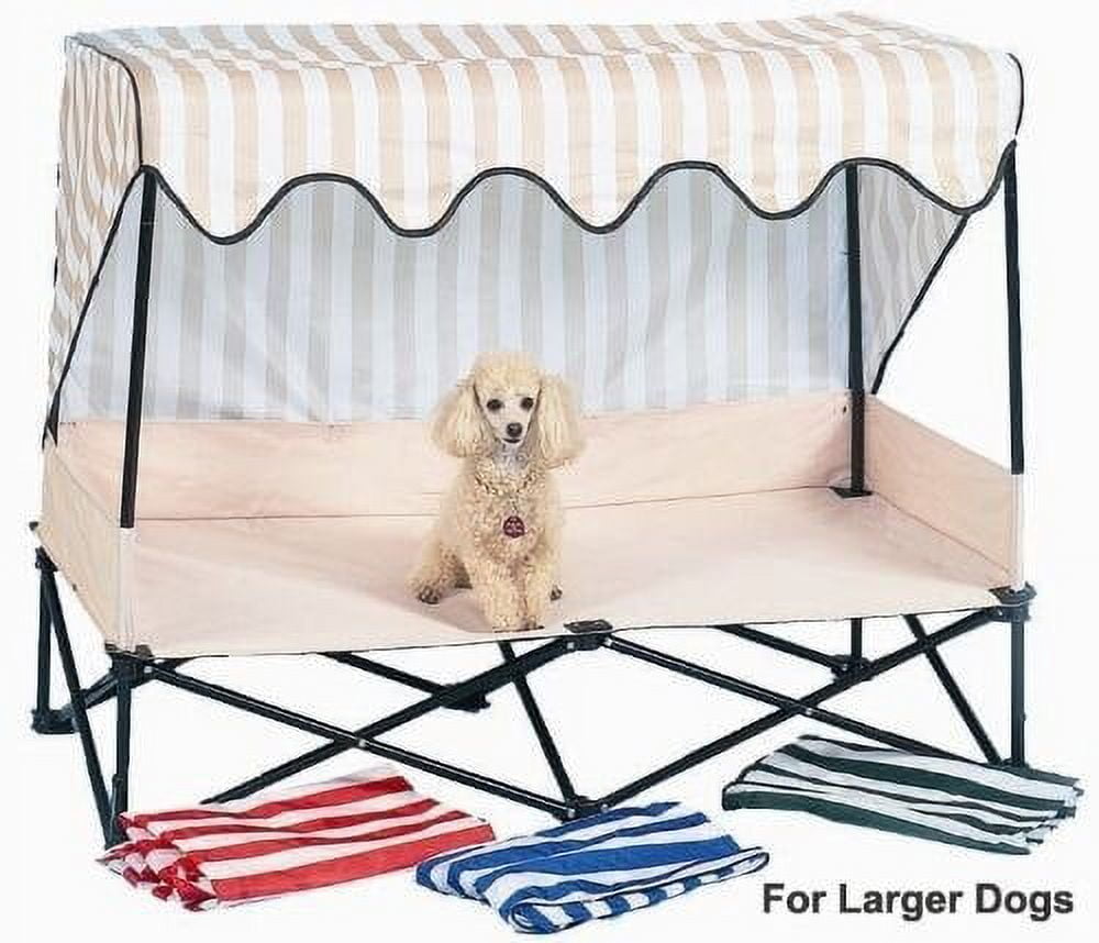 Dog Kot to Trot Senior. 36X24X48. (Beige/White Striped) - Walmart.com