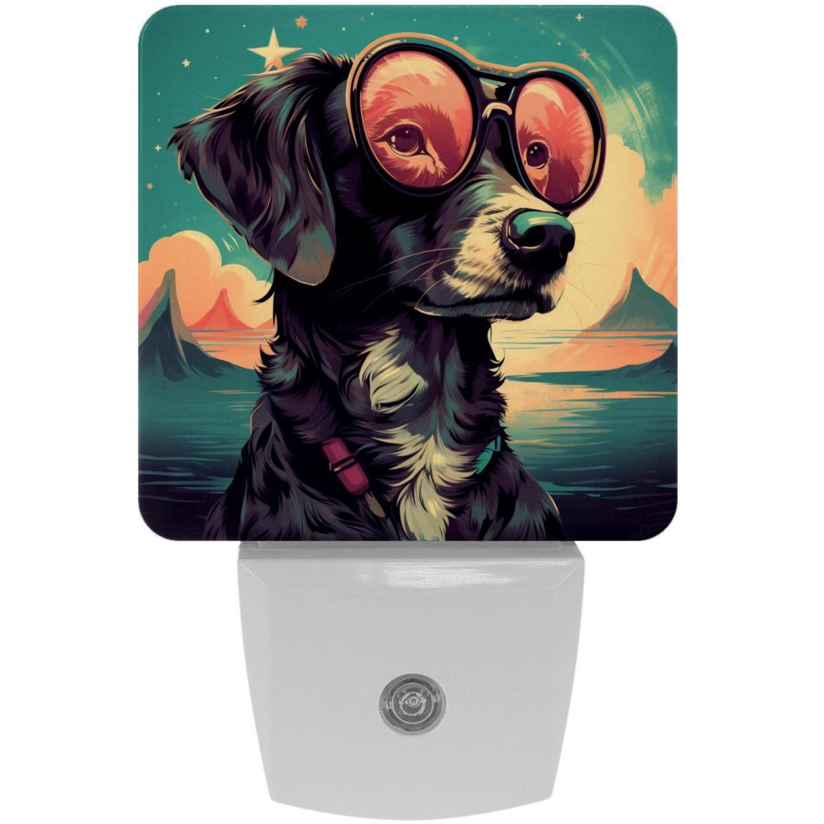 Dog LED Square Night Lights- Modern and Energy Efficient Bedside Lamps ...