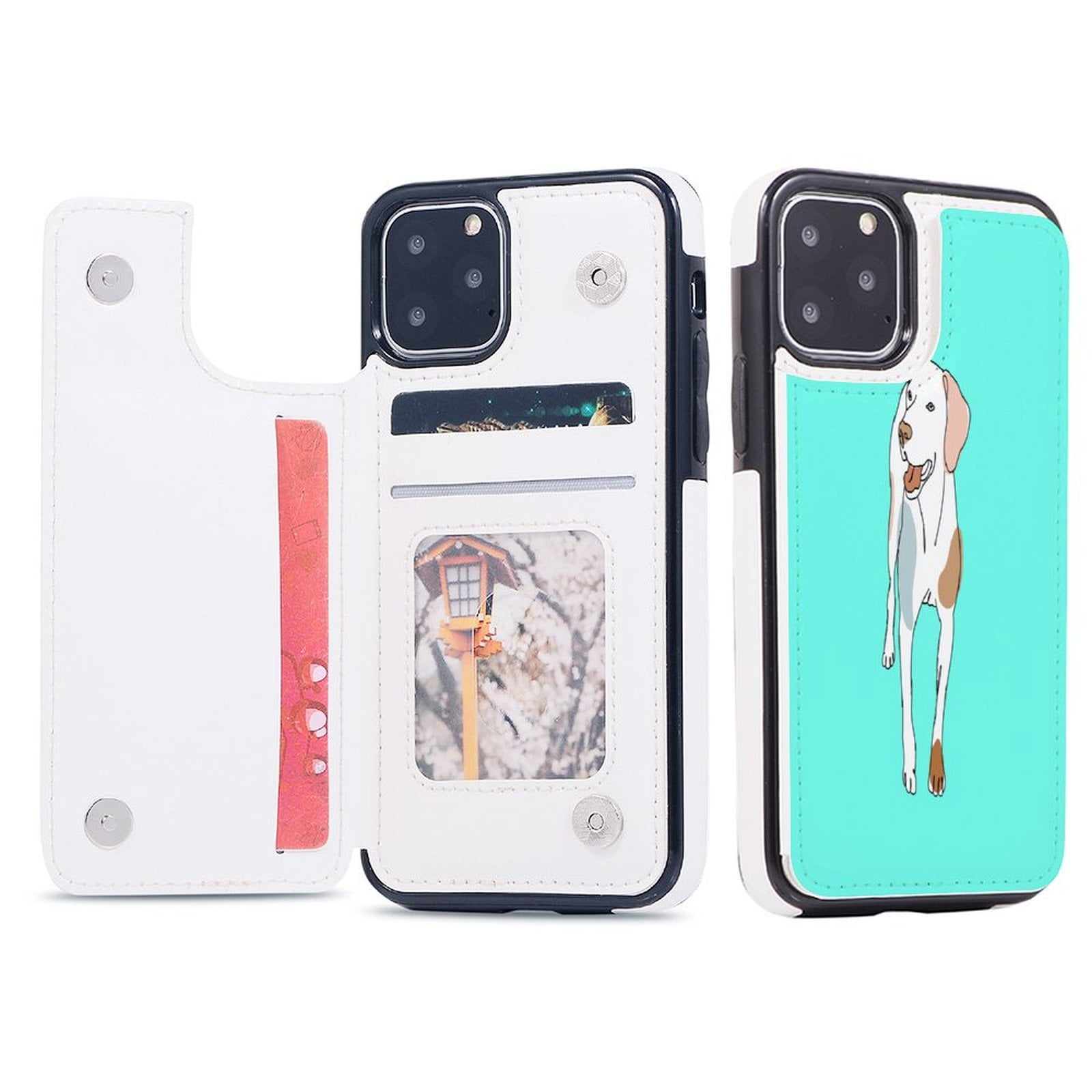 Dog Labrador Leather Wallet Case for iPhone 16 15 14 13 12 11 Pro Max ...