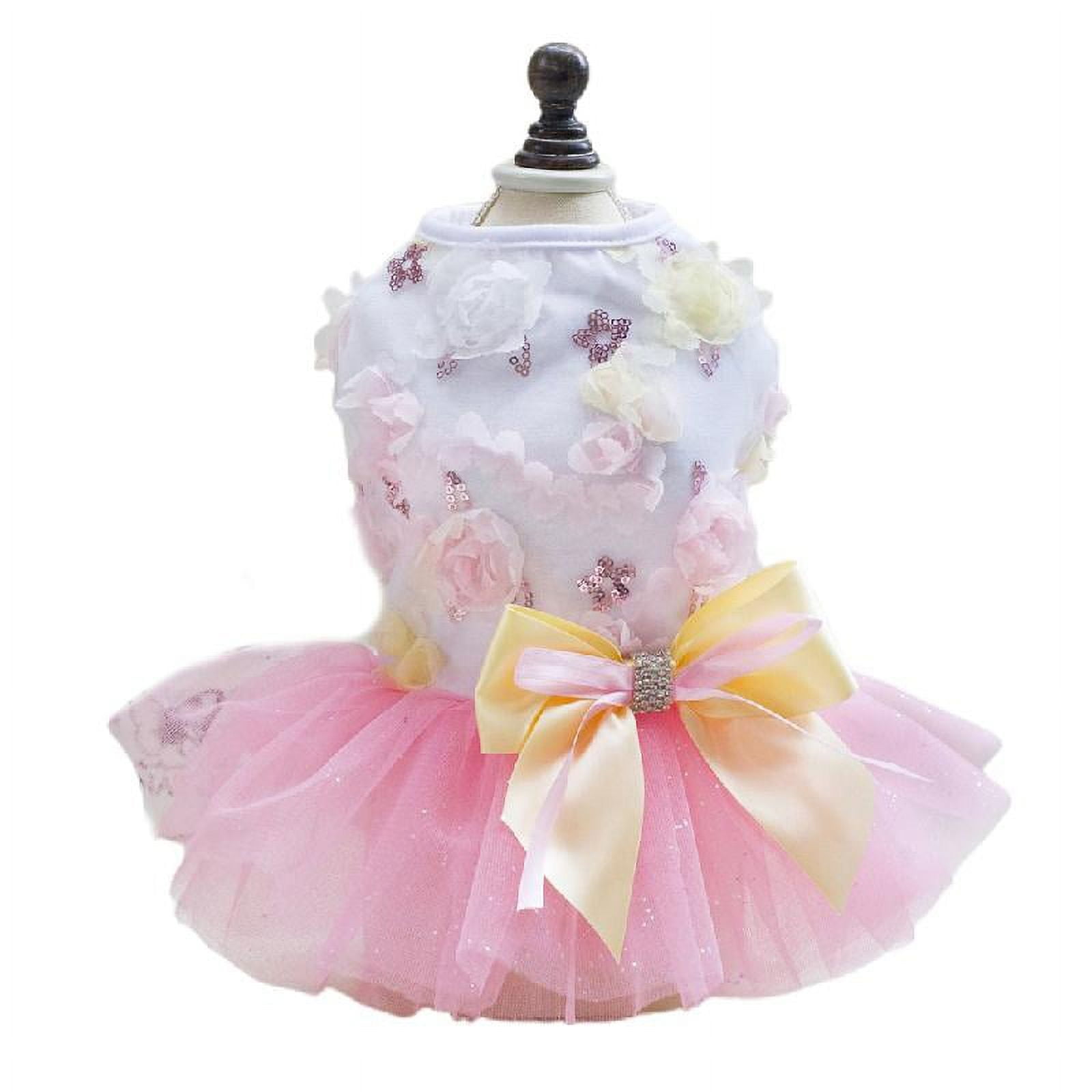 Dog Lace Princess Skirt Pet Luxury Bow Dress Tutu Dress Sweet Puppy Dog ...