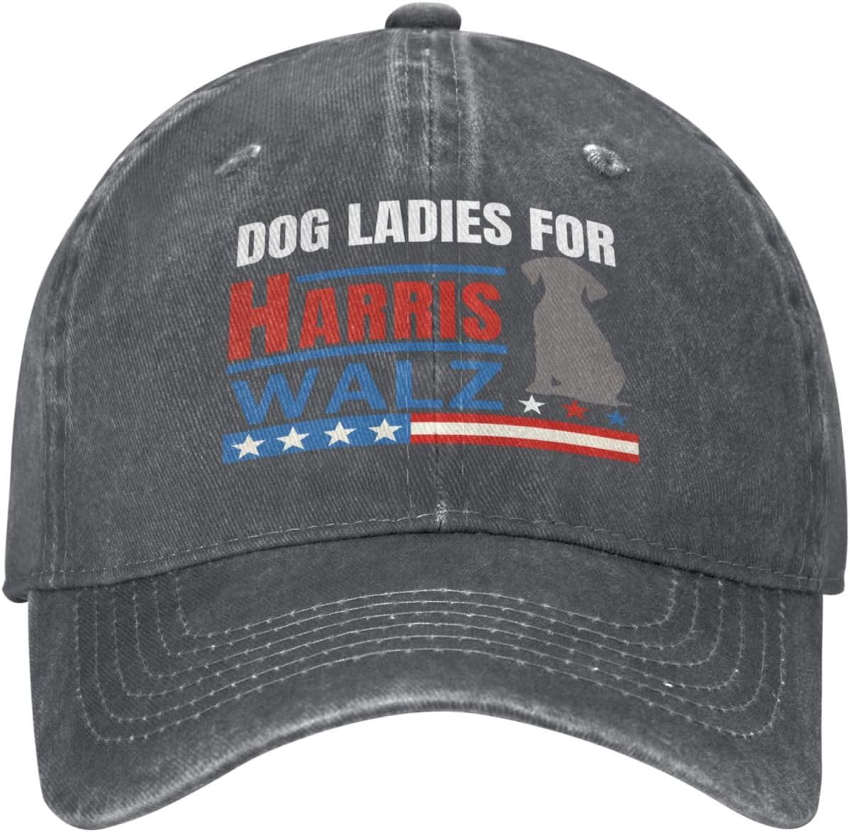 Dog Ladies for Kamala Harris Waltz 2024 Election hat Denim Vintage ...