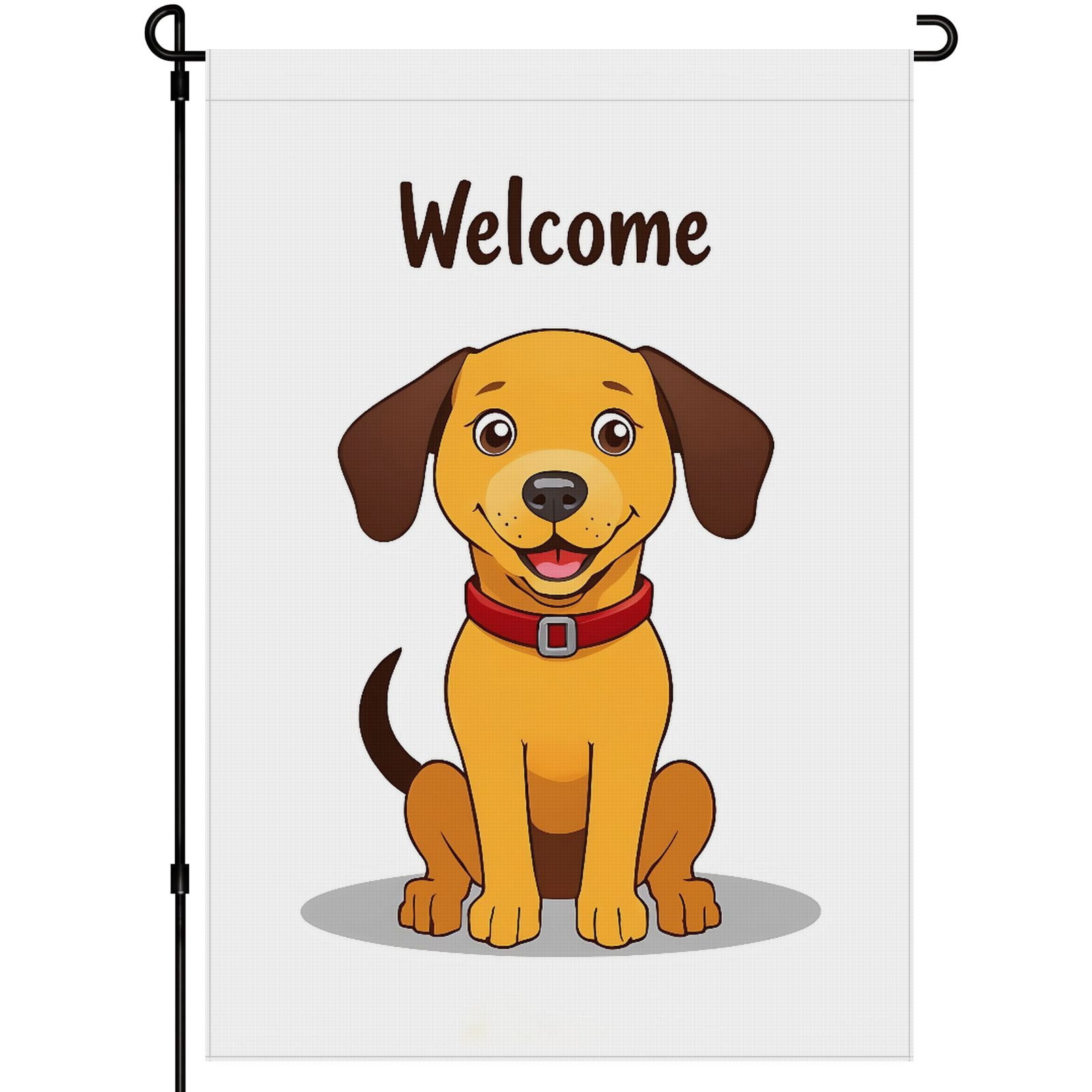 Dog Large Garden Flag Happy Smile Animated Decoration 28x40 Inch ...