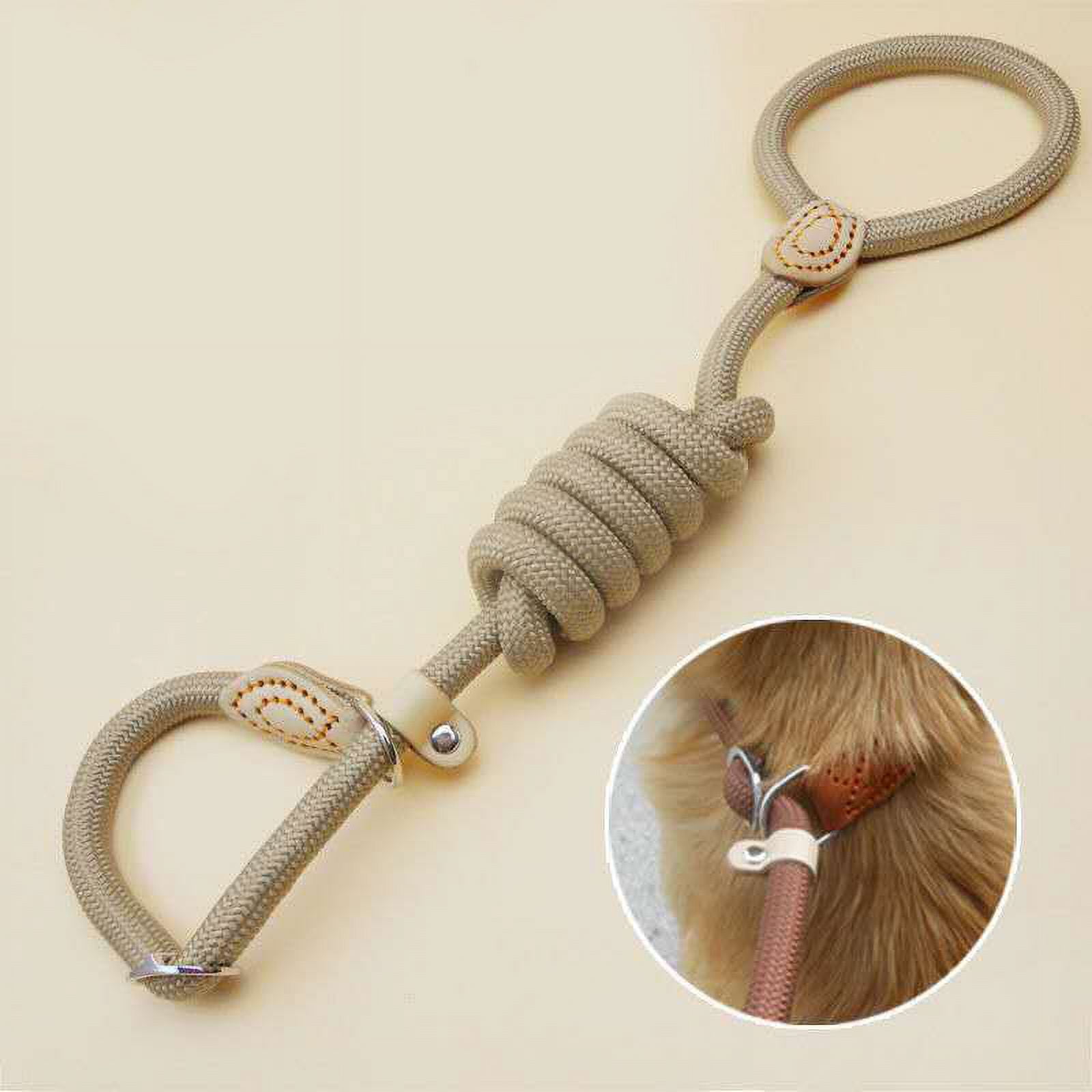 Dog Leash Slip Rope Lead Leash Heavy Duty Braided Rope Adjustable Loop ...