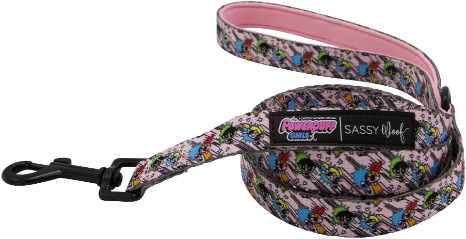 Sassy Woof The Powerpuff Girls™ Dog Leash (Pink) 60-Inch with Patented ...