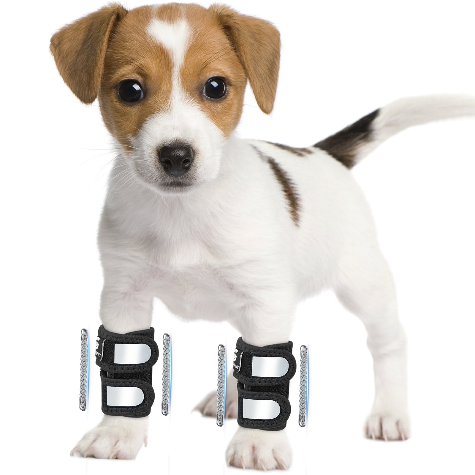 Dog Leg Braces for Front Hock Joint - Pair with Metal Spring Inserts ...