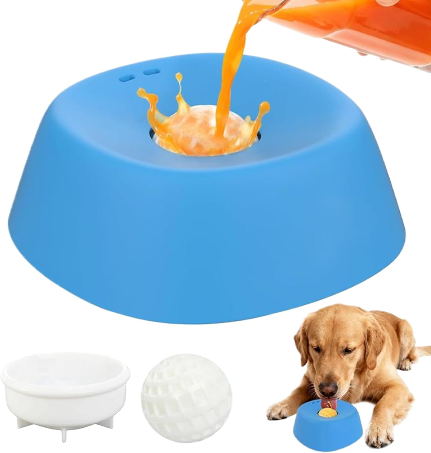 Dog Lick Bowl,Slow Feeder Dog Bowls,Dog Liquid Lick Bowl, Slow Feeder ...