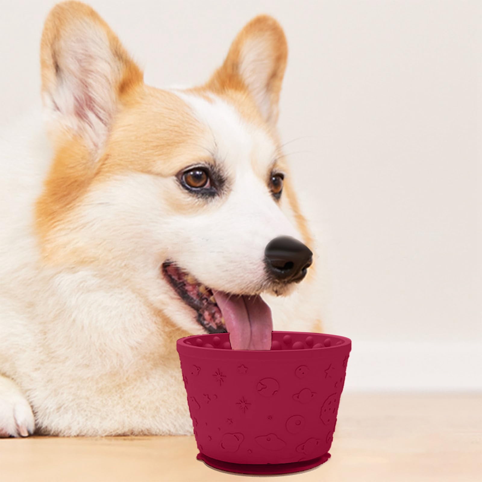 Dog Lick Bowl An Ti Lick Mat Anxiety Re Lief Tr Eat Dispenser For Dogs ...