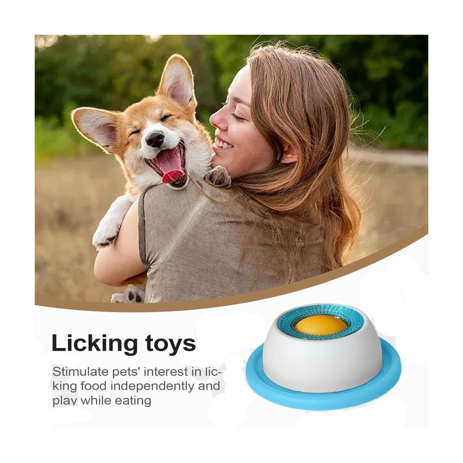 Dog Lick Sphere,Lick Sphere Canine Anxiety Bowl,Dog Lick Sphere Slow ...