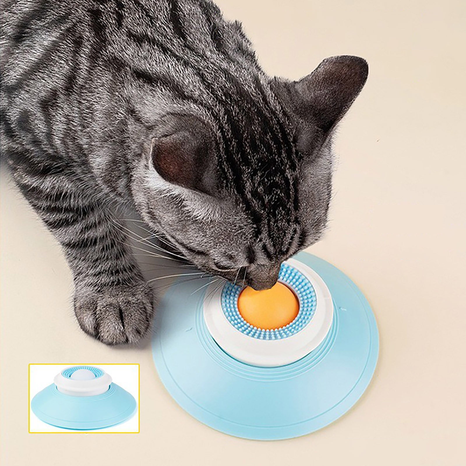 Dog Lick Sphere Slow Feeder for Dogs & Cats - Rotating Lick Ball with ...