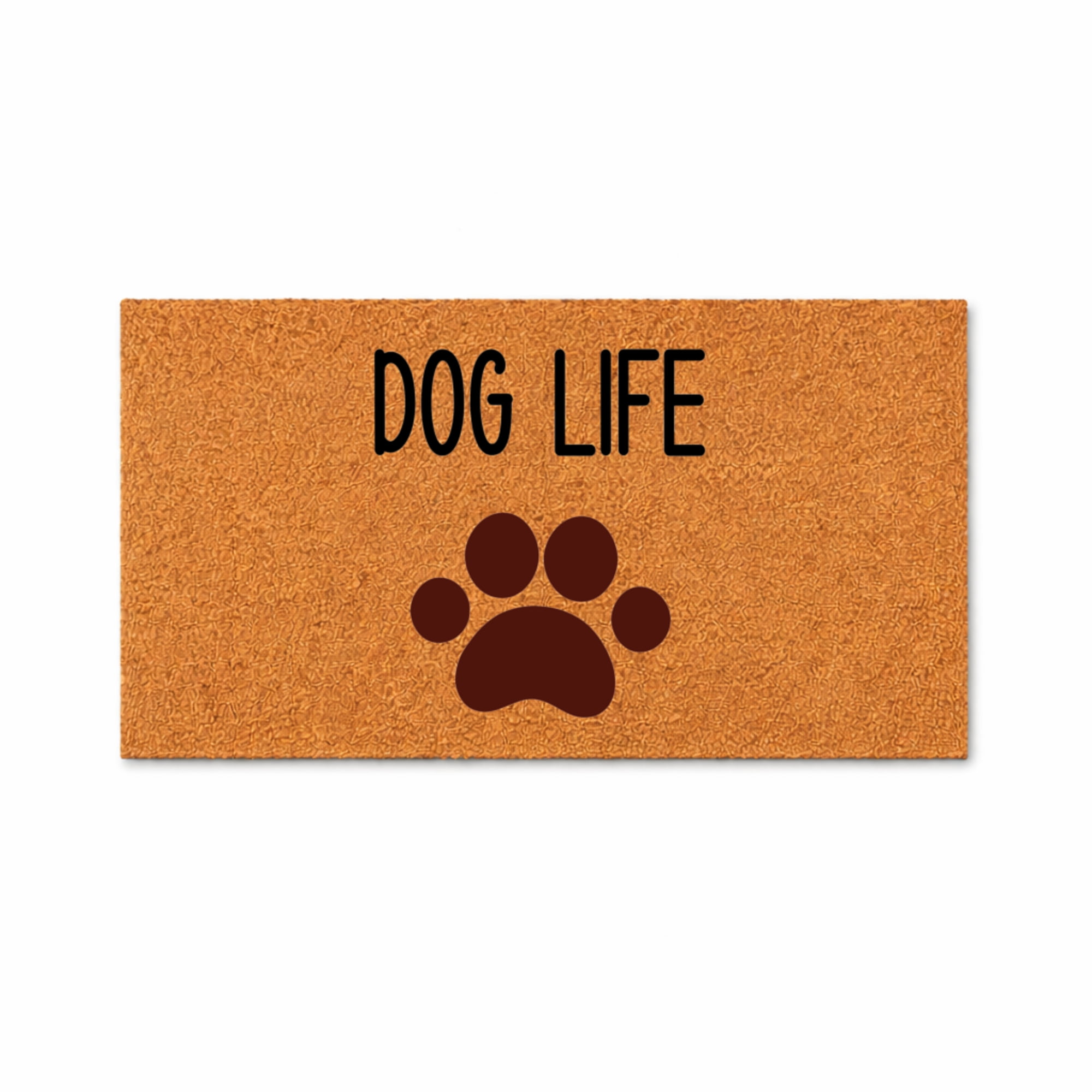 Dog Life Doormat, Paw Print Welcome Mat, Indoor Outdoor Entryway Door ...