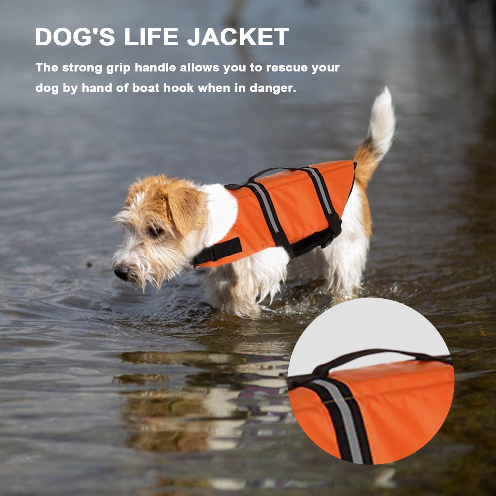 Dog Life Jacket Adjustable Dog Life vest Swimsuit Safety Vest Apparel ...